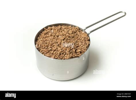 Raw Soya Mince. Textured Soy. Meat Substitute in a cup isolated Stock ...