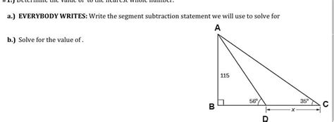 [answered] a everybody writes write the segment subtraction statement