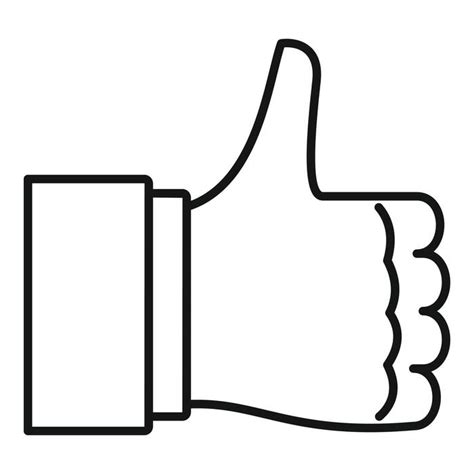 Thumbs Up Outline Vector Art Icons And Graphics For Free Download