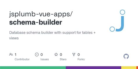 Github Jsplumb Vue Appsschema Builder Database Schema Builder With Support For Tables Views
