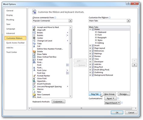 Create A Customized Tab On The Office 2010 Ribbon