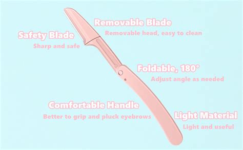 Dermaplane Razor Folding Eyebrow Razor With Micro Guard