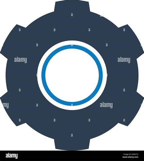 Settings Icon With Gear Symbol Flat Style Vector Eps Stock Vector Image And Art Alamy