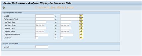 ST SAP Tcode Glob Perf Analysis Display Data