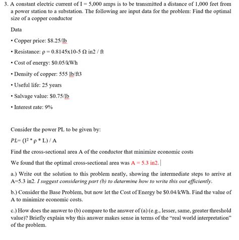 3 A Constant Electric Current Of I 5 000 Amps Is Chegg Com
