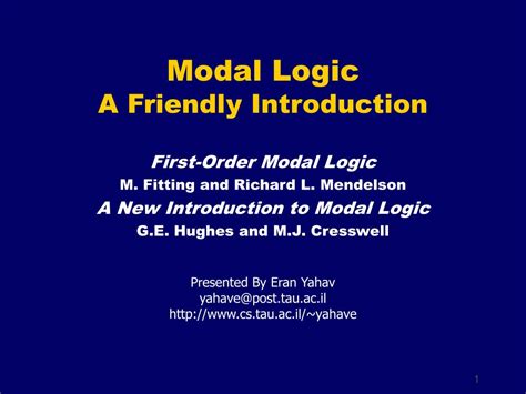 ppt modal logic a friendly introduction powerpoint presentation free download id 4114982