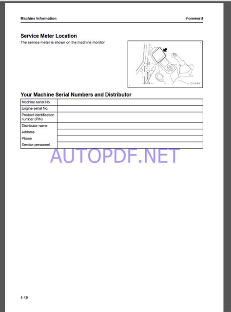 Komatsu Pc8 8 Mr 11 Hydraulic Excavator Operation And Maintenance Manual Ten00969 C7 Autopdf