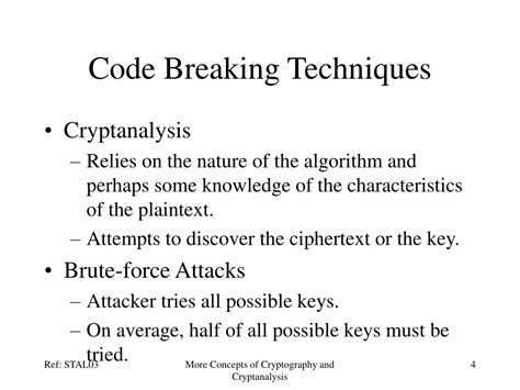 Ppt More Concepts Of Cryptography And Cryptanalysis Powerpoint