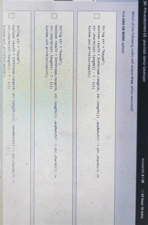 Which Of The Following Codes Will Output True StudyX