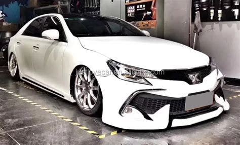 자동차 바디 키트 업그레이드 2018 마크 X Reiz 전면 리어 범퍼 립 사이드 스커트 Toyota Mark X 2013 2015 Buy 앞 립 도요타 마크 X바디