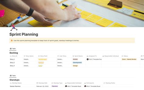 Sprint Planning Template By Template Road Notion Marketplace