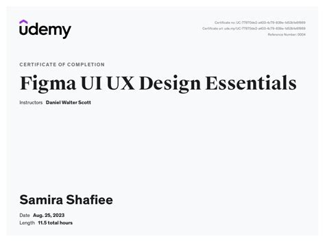 samira shafiee on linkedin udemy course completion certificate