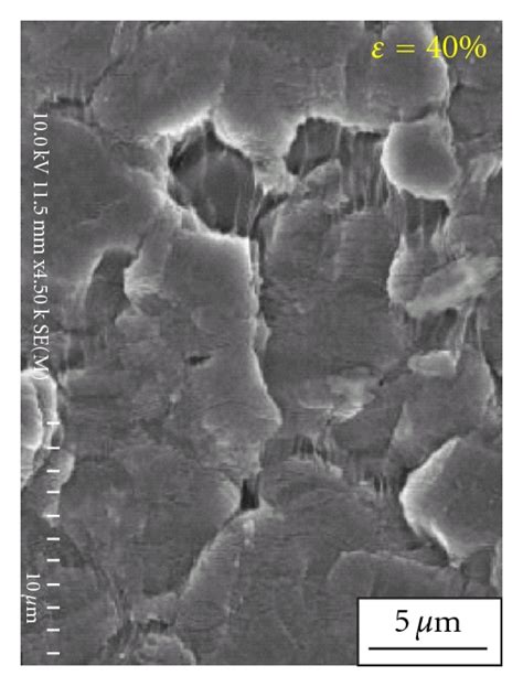 Sem Micrographs Of The As Rolled Specimens Deformed During Tensile Download Scientific Diagram