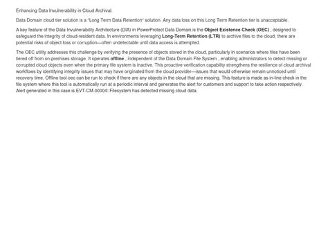 Object Existence Check Oec Powerprotect Data Domain Data
