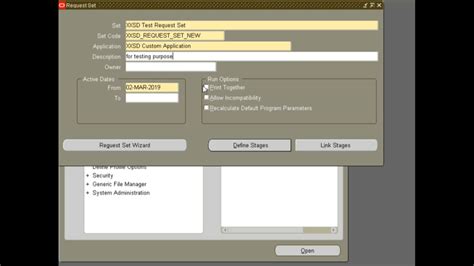 How To Create Request Set In Oracle