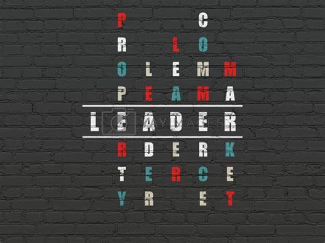 Finance Concept Leader In Crossword Puzzle By Maxkabakov Vectors And Illustrations With Unlimited