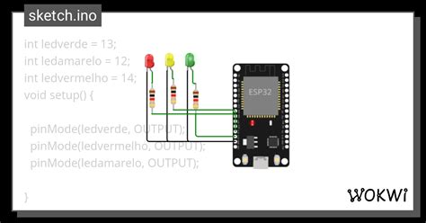 Semaforo Wokwi Esp32 Stm32 Arduino Simulator