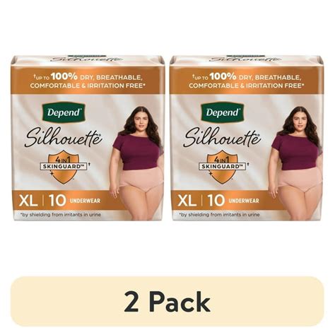 2 Pack Depend Silhouette Womens Incontinence And Postpartum Bladder
