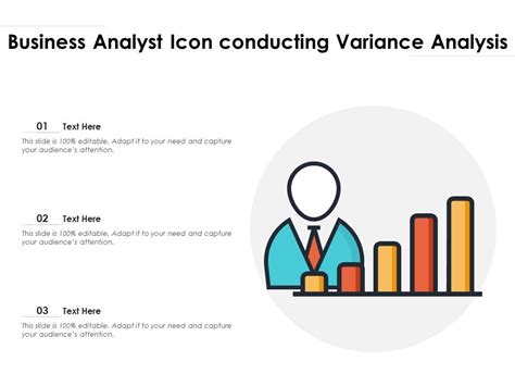 Business Analyst Icon Conducting Variance Analysis Presentation