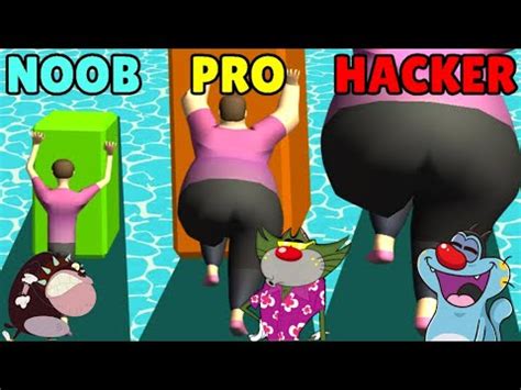 NOOB Vs PRO Vs HACKER Fat Pusher Android IOS Oggy And Jack YouTube