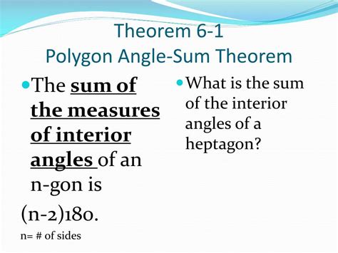 PPT The Polygon Angle Sum Theorem PowerPoint Presentation Free Download ID