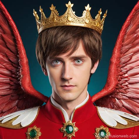 Man In Red Suit With Wings Stable Diffusion Online