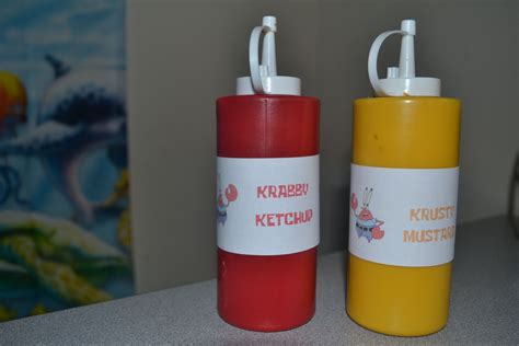 Krusty Krab Condiments For Spongebob Party