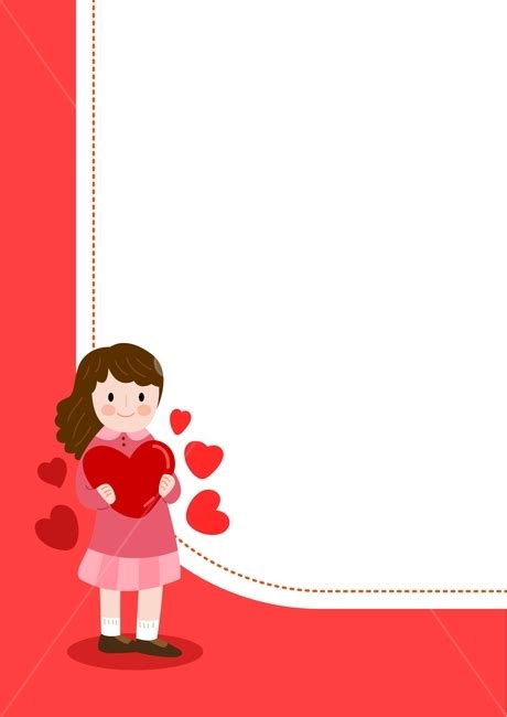 소녀 여자아이 사랑 발렌타인데이 기념일 사진 이미지 일러스트 캘리그라피 추야작가