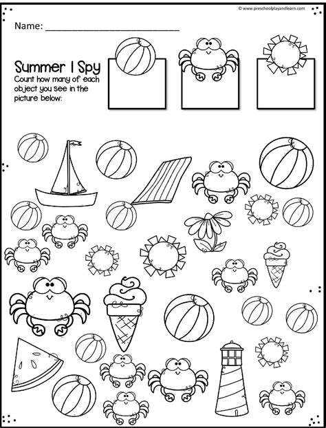 Free Printable Summer Math Activities For Kindergarten Patientgsa