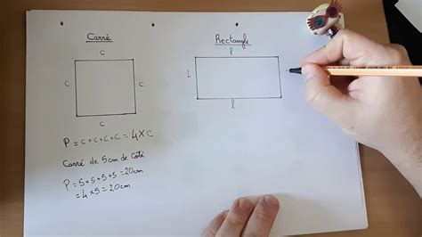 Calcul Du Périmètre Dun Carré Et Dun Rectangle Youtube