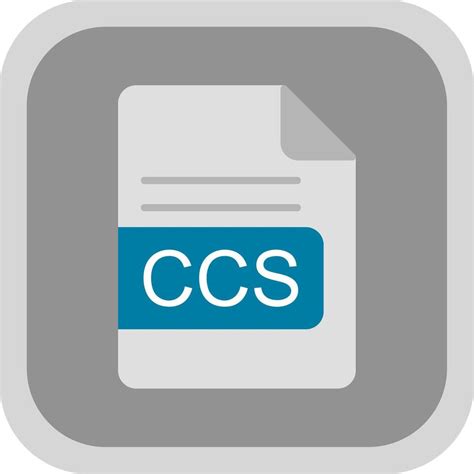 Ccs File Format Flat Round Corner Icon Design 43945480 Vector Art At