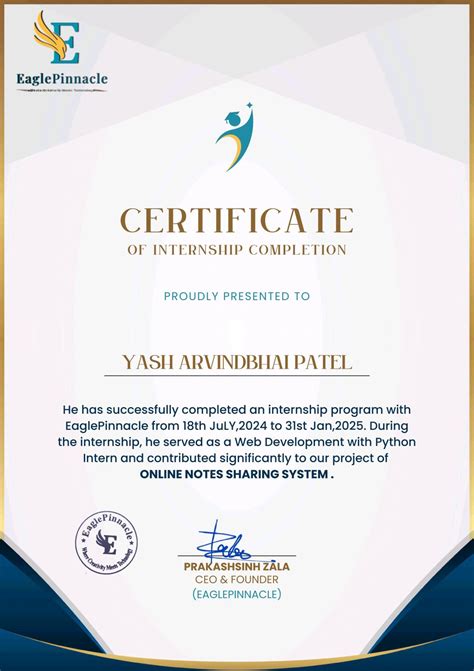 Yash Patel On Linkedin Eaglepinnacle