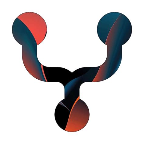 Premium Photo Code Fork Icon Cyan Orange Waves Texture