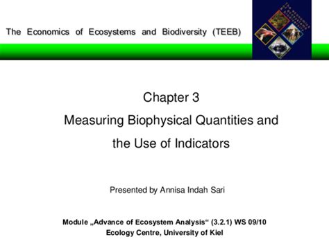 Pdf Measuring Biophysical Quantities And The Use Of Indicators