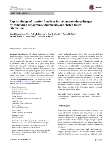 Pdf Explicit Design Of Transfer Functions For Volume Rendered Images