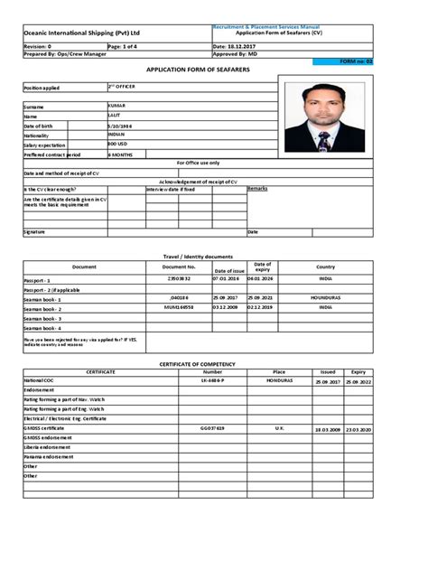 Form No 02 Application Form Pdf Transport Business