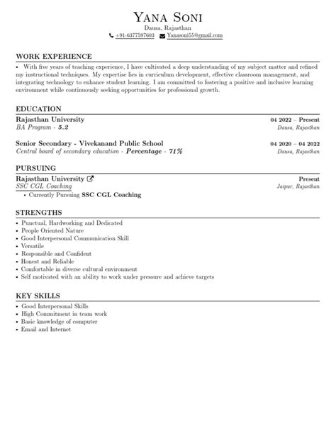 abey resume template pdf