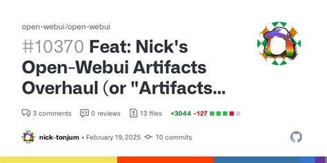 Feat Nicks Open Webui Artifacts Overhaul Or Artifacts 3 By Nick