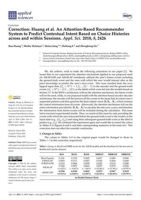Pdf Correction Huang Et Al An Attention Based Recommender System To