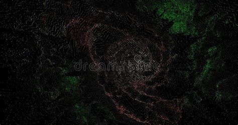 Wave Pattern Vector 3d Glowing Abstract Digital Particles Background Technology Concept
