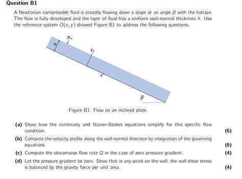 Solved A Newtonian Compressible Fluid Is Steadily Flowing