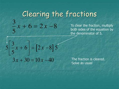 3.6 Clearing Fractions and Decimals - ppt download