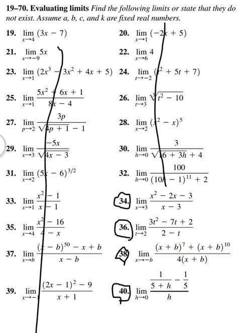 Solved Evaluating Limits Find The Following Limits Or State Chegg Com