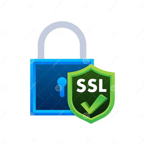 Ssl Secure Connection Icon Vector Illustration Isolated On White