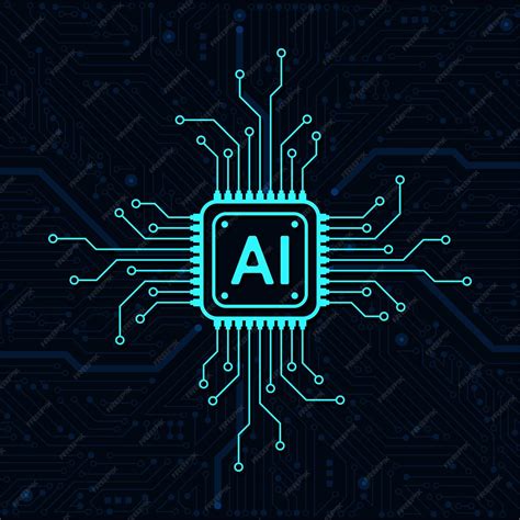 Premium Vector Artificial Intelligence Circuit Line Style Machine Learning Design Smart