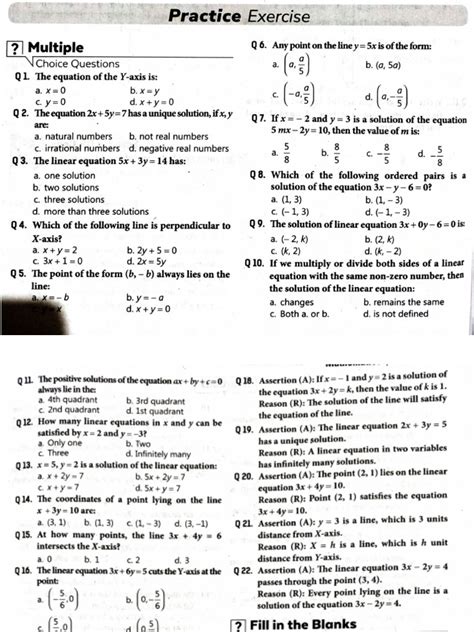 Linear Equation In Two Variables Class Ix Pdf