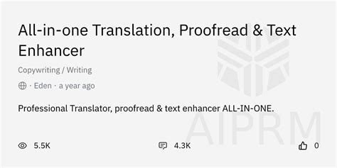 Prompt All In One Translation Proofread And Text Enhancer By Eden Aiprm For Chatgpt Prompt All In One Translation Proofread And Text Enhancer By Eden Aiprm For Chatgpt
