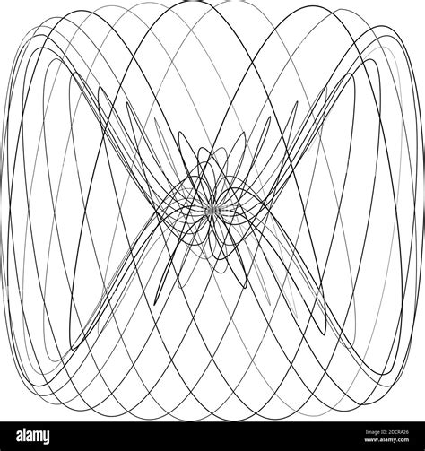 Abstract Knot Design Element Random Intersecting Lines Doodle Scribble Illustration Stock