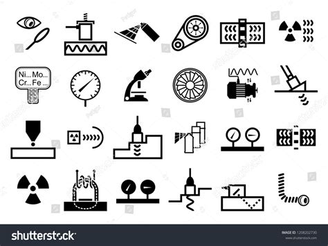 Set Vector Monochrome Icons Non Destructive Stock Vector Royalty Free