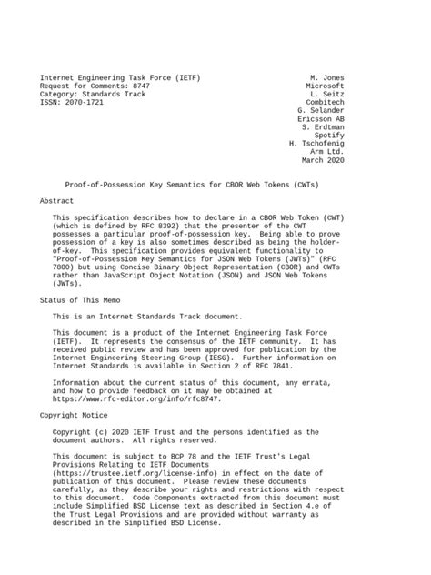 Rfc 8747 Pdf Key Cryptography Json